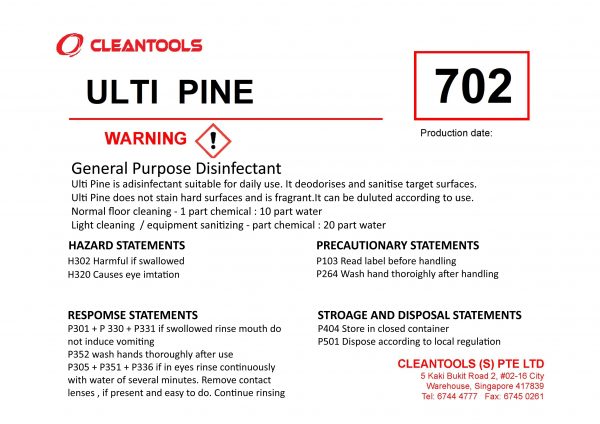 702 Ulti Pine | Cleantools Global