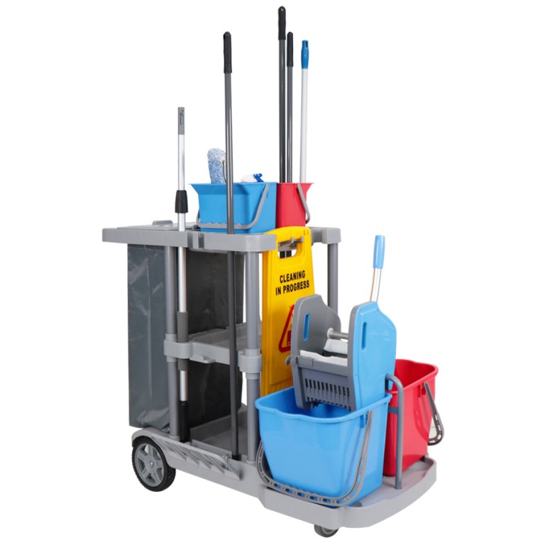Double Bucket Janitor Trolley – Cleantools Global